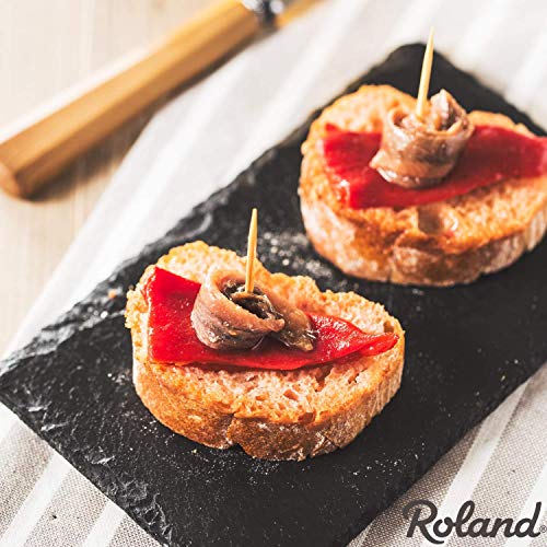 Roland Foods Flat Anchovy Fillets Packed in Olive Oil, Wild Caught from Spain, 14 OZ Can