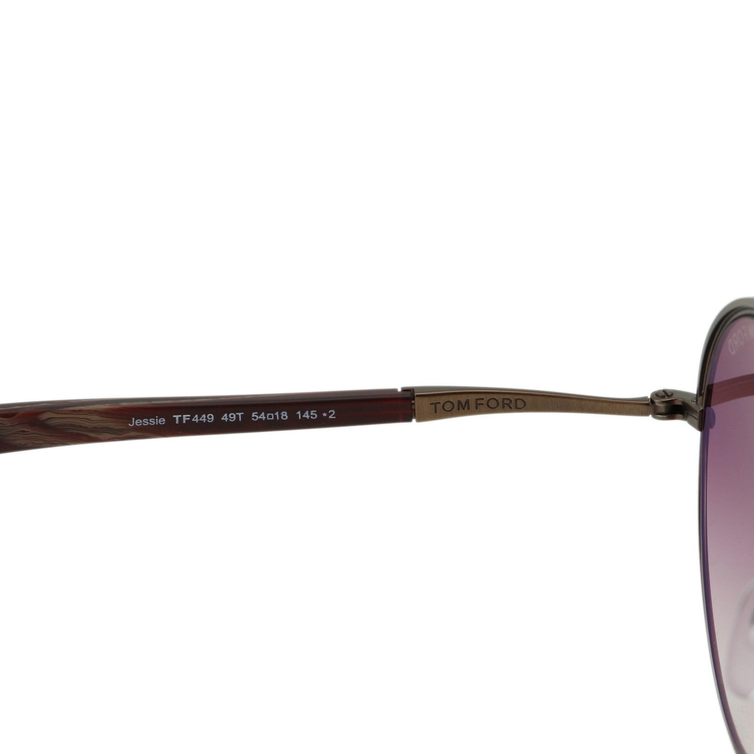 Tom Ford Gradient Bordeaux Round Sunglasses FT0449-49T