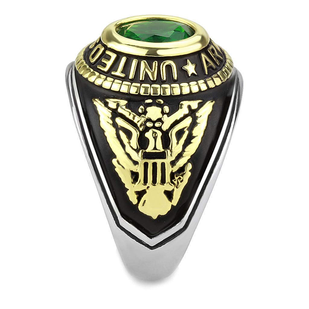 YVO Customizable Unisex Army Ring - Free Engraving Included - Size 9