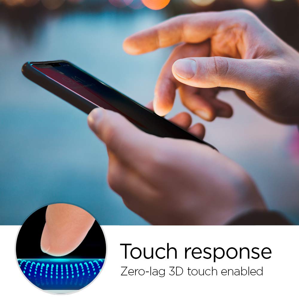 Spigen Tempered Glass Screen Protector [Glas.tR EZ Fit] designed for iPhone 11 Pro Max/iPhone Xs Max [2Pack] - Privacy