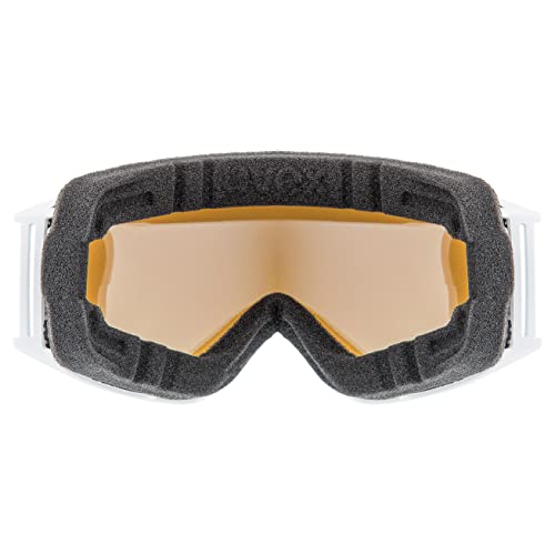 uvex g.gl 3000 LGL, lunettes de ski Adulte unisexe, white mat/lasergold lite-blue, one size