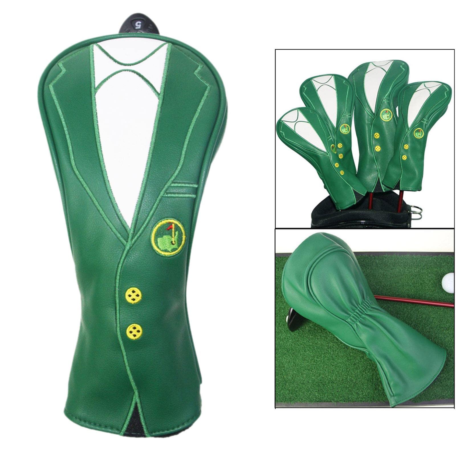 SM SunniMix Golf Wood Headcover Durable Fleece Lining No.1/3/5 UT Drivers Covers 400cc Head Cover Protector Guard Golfer Gift Protect Sleeve Accessories - No.5