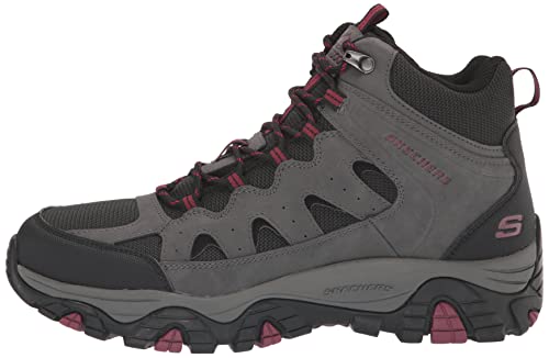 Skechers USA Men's mens Hiking Boot, Black/Grey, 10 US