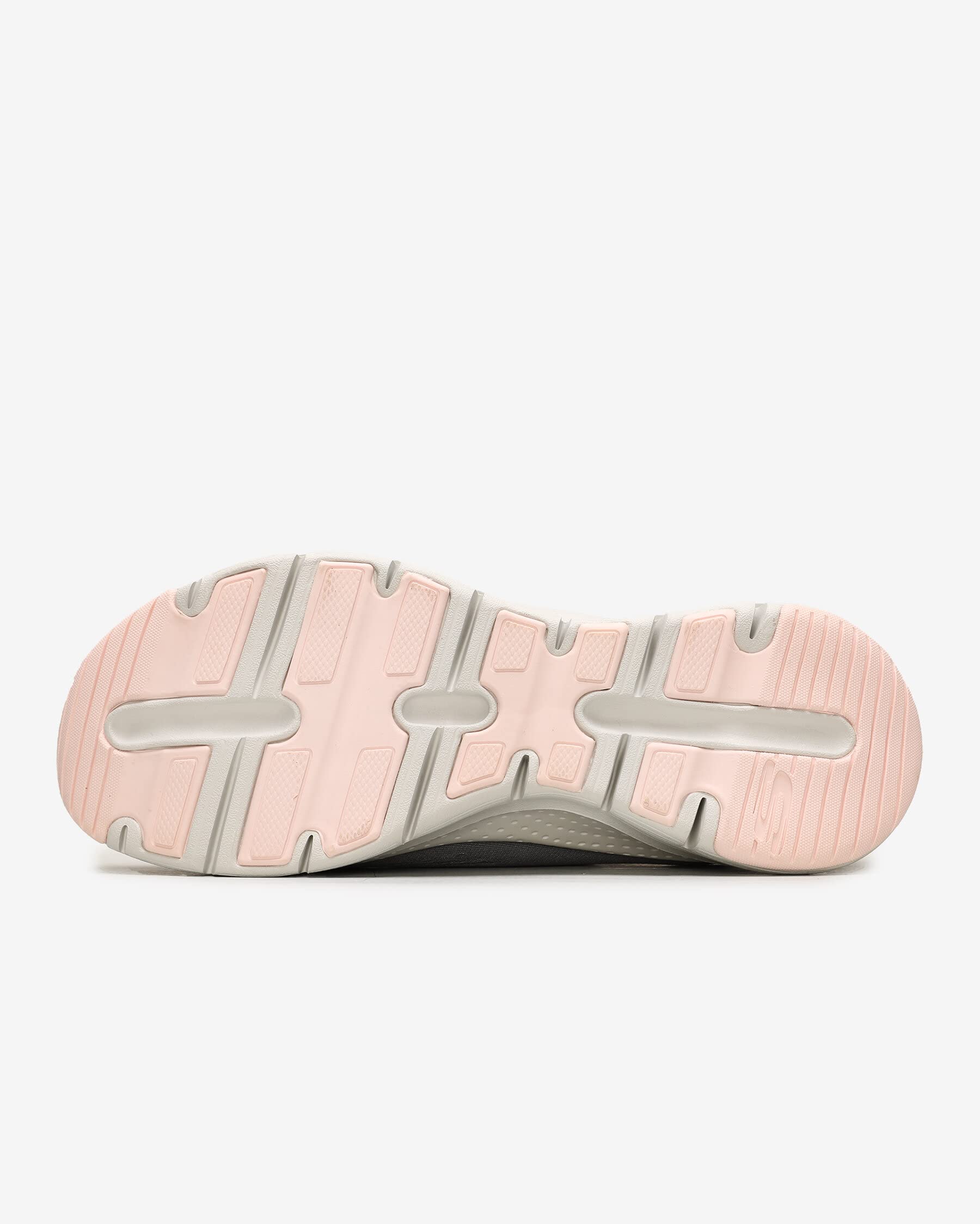 Skechers Women's Arch FIT Sneaker, Grey/Pink, 8