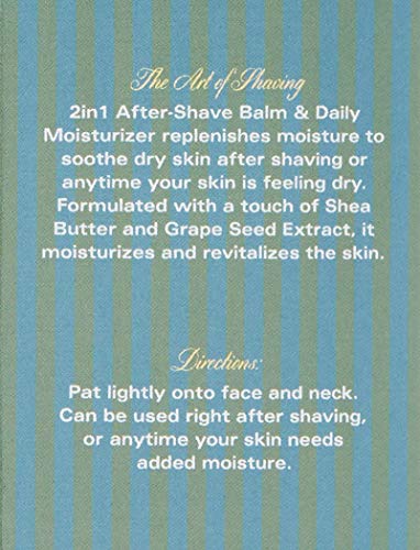 The Art of Shaving After-Shave Balm for Men - Face Moisturizer, Clinically Tested for Sensitive Skin, Eucalyptus, 3.3 Ounce