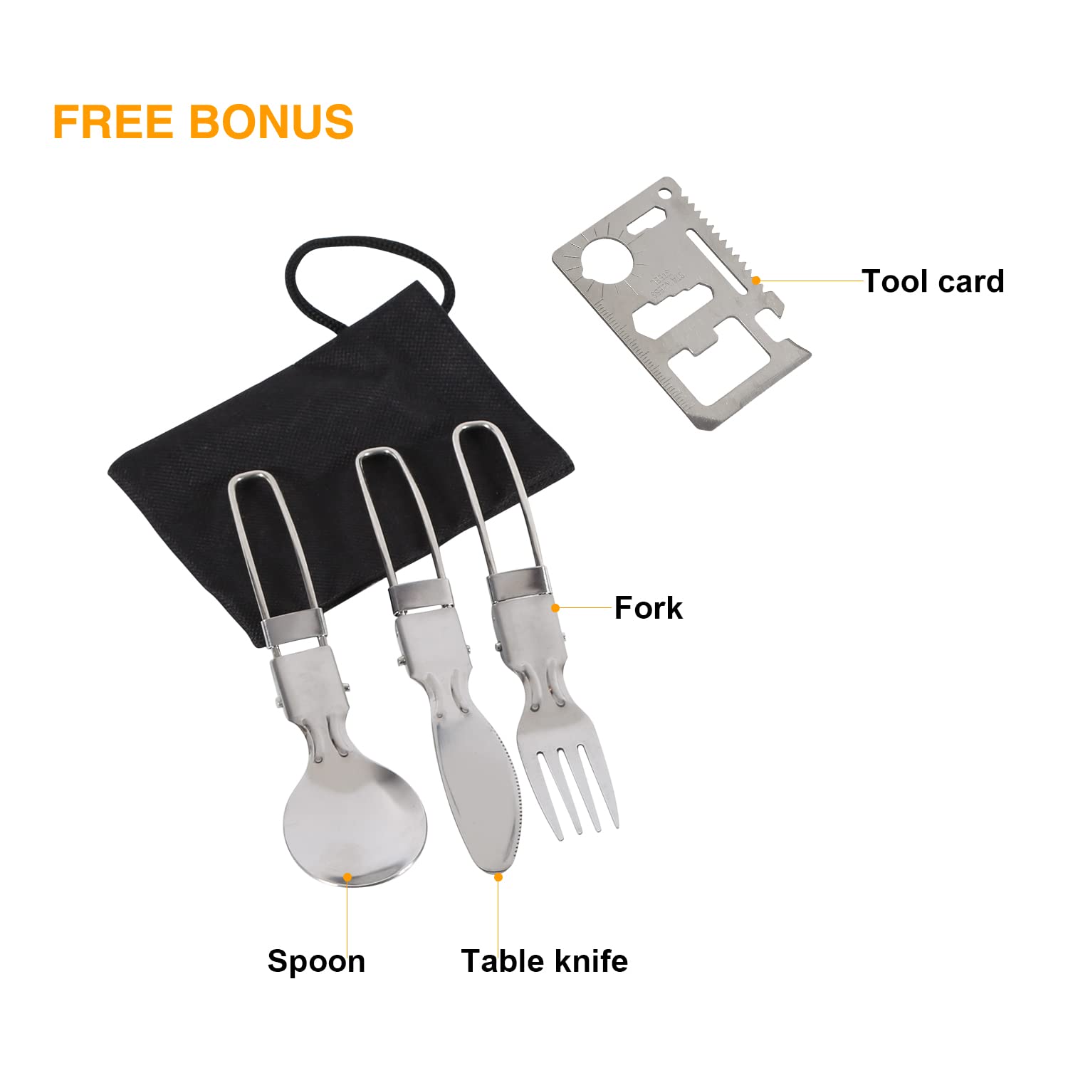 REDCAMP 22 PCS Camping Cookware Set for Family, Compact & Folding Backpacking Cookset for 4-5 Persons, Anodized Aluminum Lightweight Camping Pots and Pans Set
