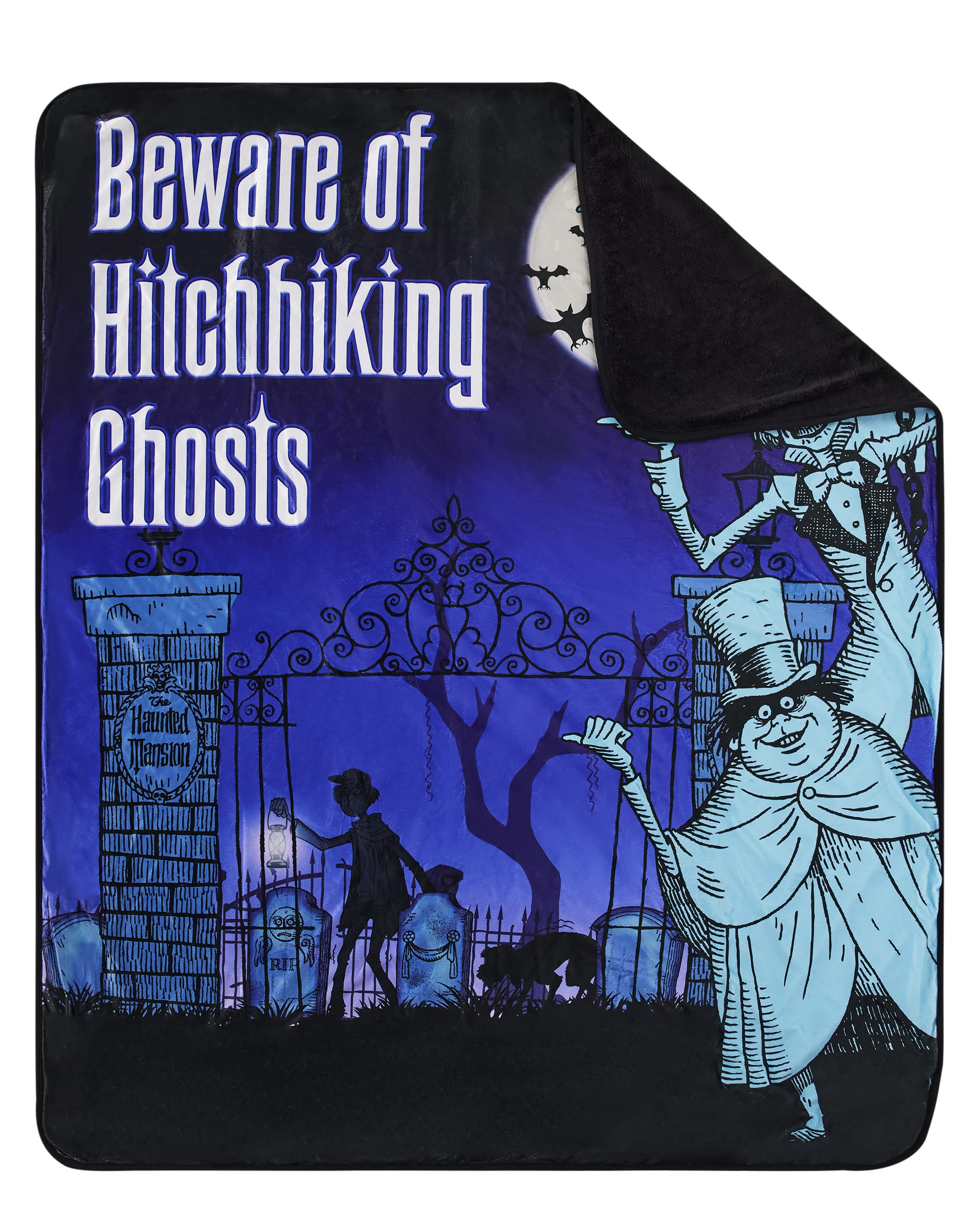Spirit Halloween Disney The Haunted Mansion Hitchhiking Ghosts Fleece Blanket