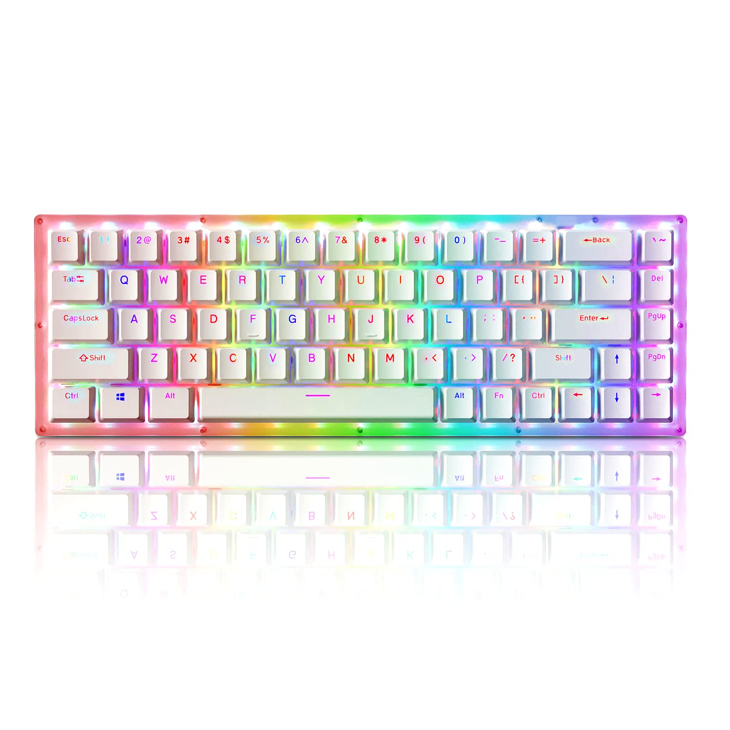 Womier W-K68 65% Keyboard, Wired Mechanical Keyboard, Hot-Swappable Keyboard, RGB Custom Mini Keyboard with Arrow Keys/Software Supported - Prelubrication Linear Switch