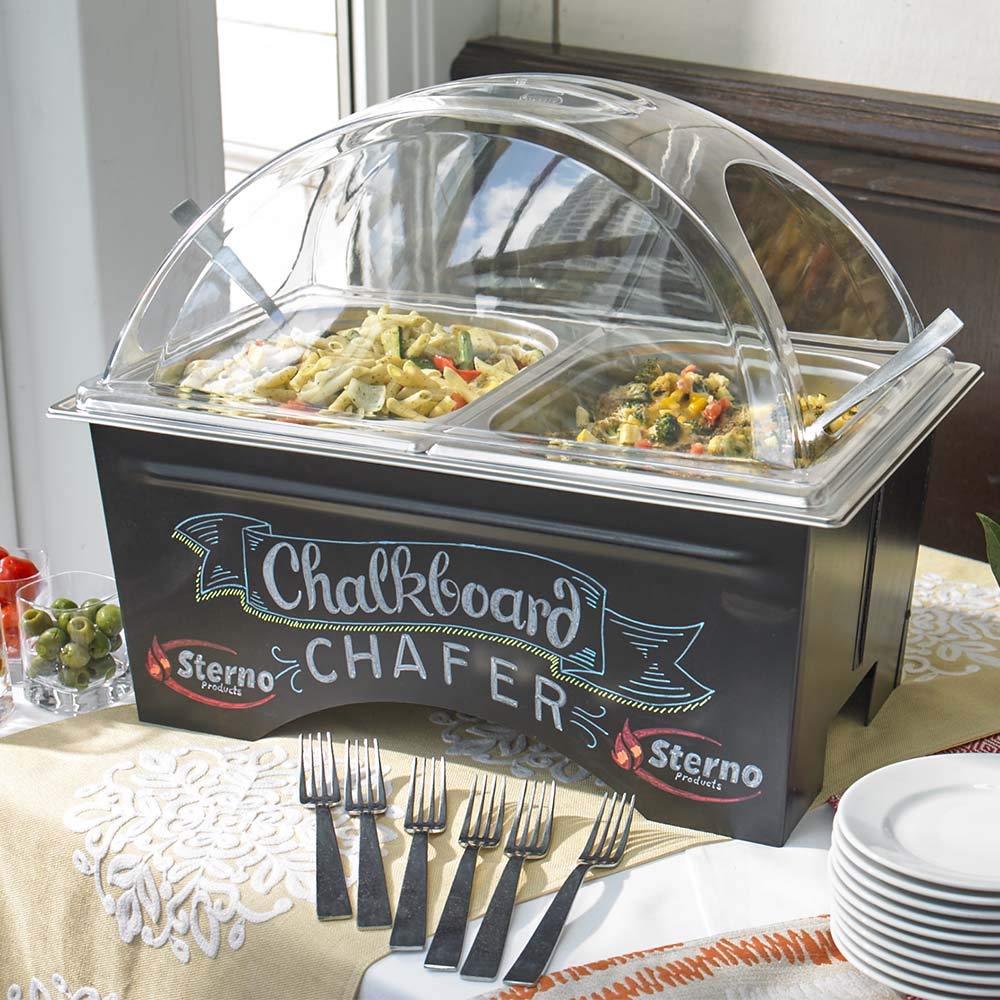 Sterno Clear Dome Chafer Dish Lid, Dual Openings, 3-Pack