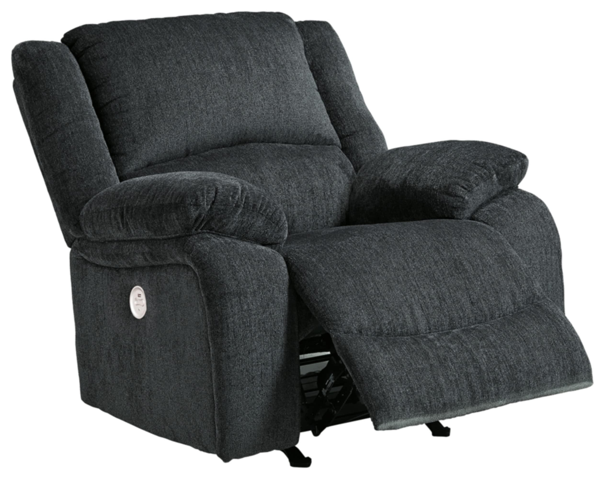 Signature Design by Ashley Draycoll Contemporary Power Rocker Recliner, Dark Gray
