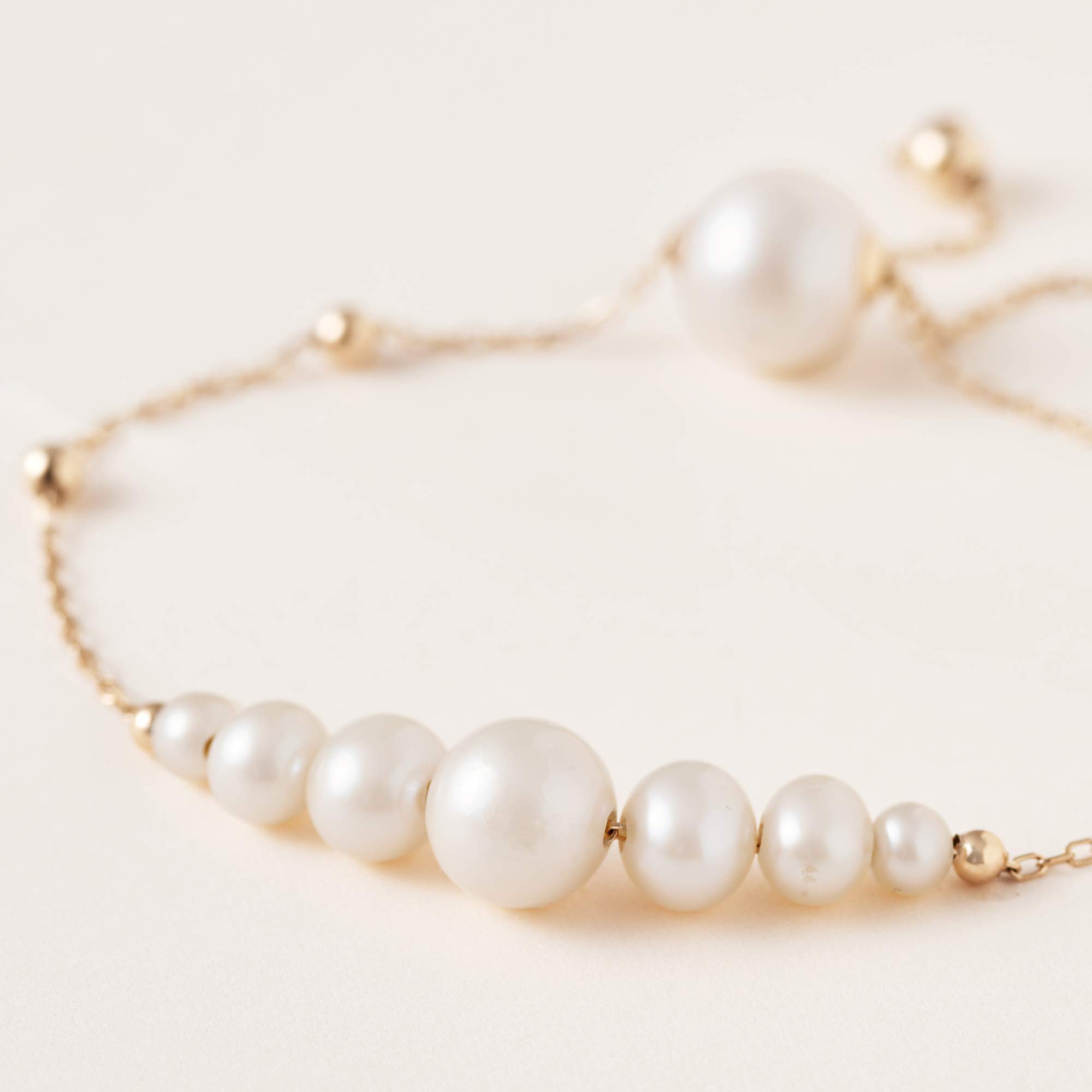Ross-Simons 4-9.5mm Cultured Pearl Bolo Bracelet in 14kt Yellow Gold