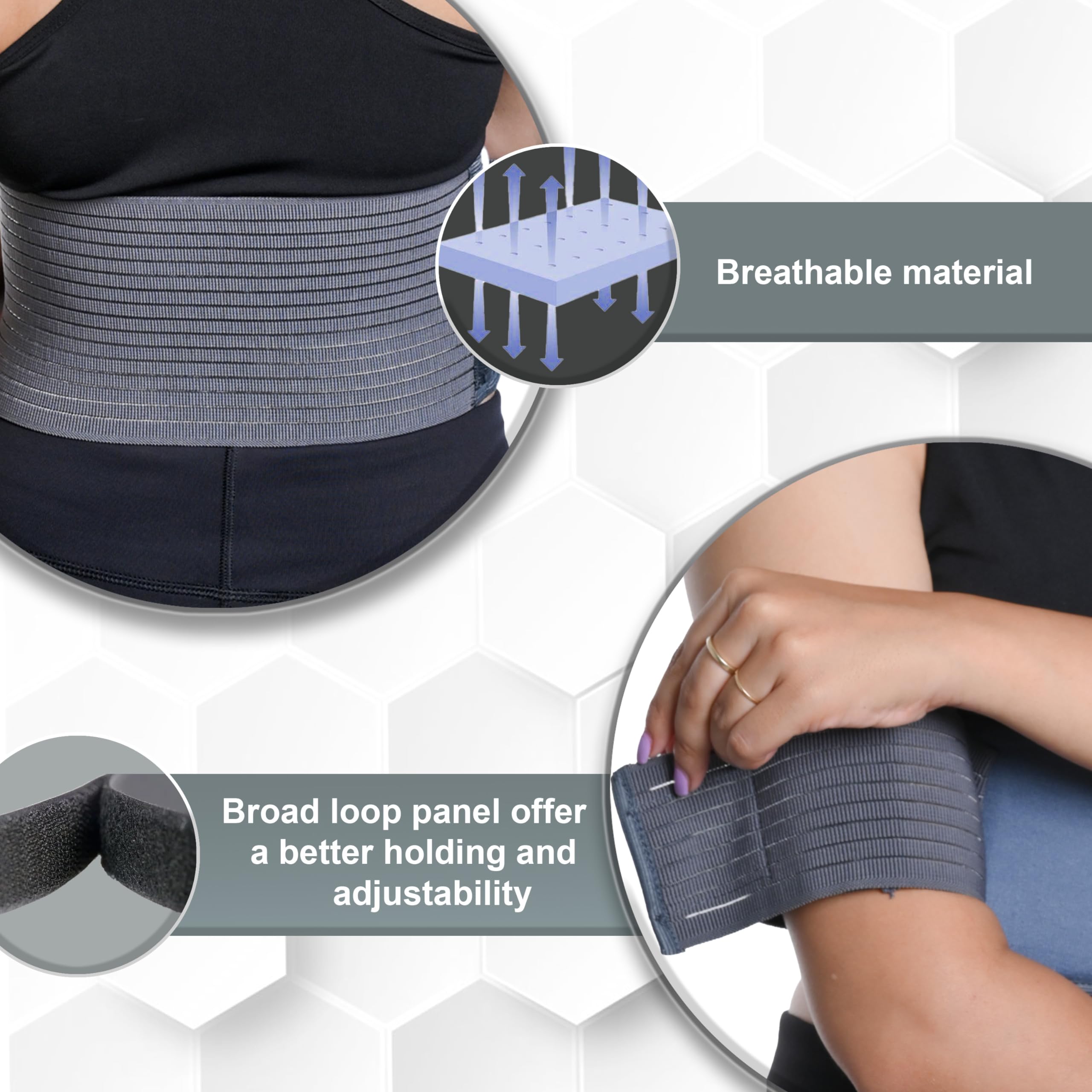 Wonder Care Grey shoulder immobilizer β arm immobilizer | breathable brace elbow | immobilizer shoulder for broken fractured arms (Size-7(58"-62"))