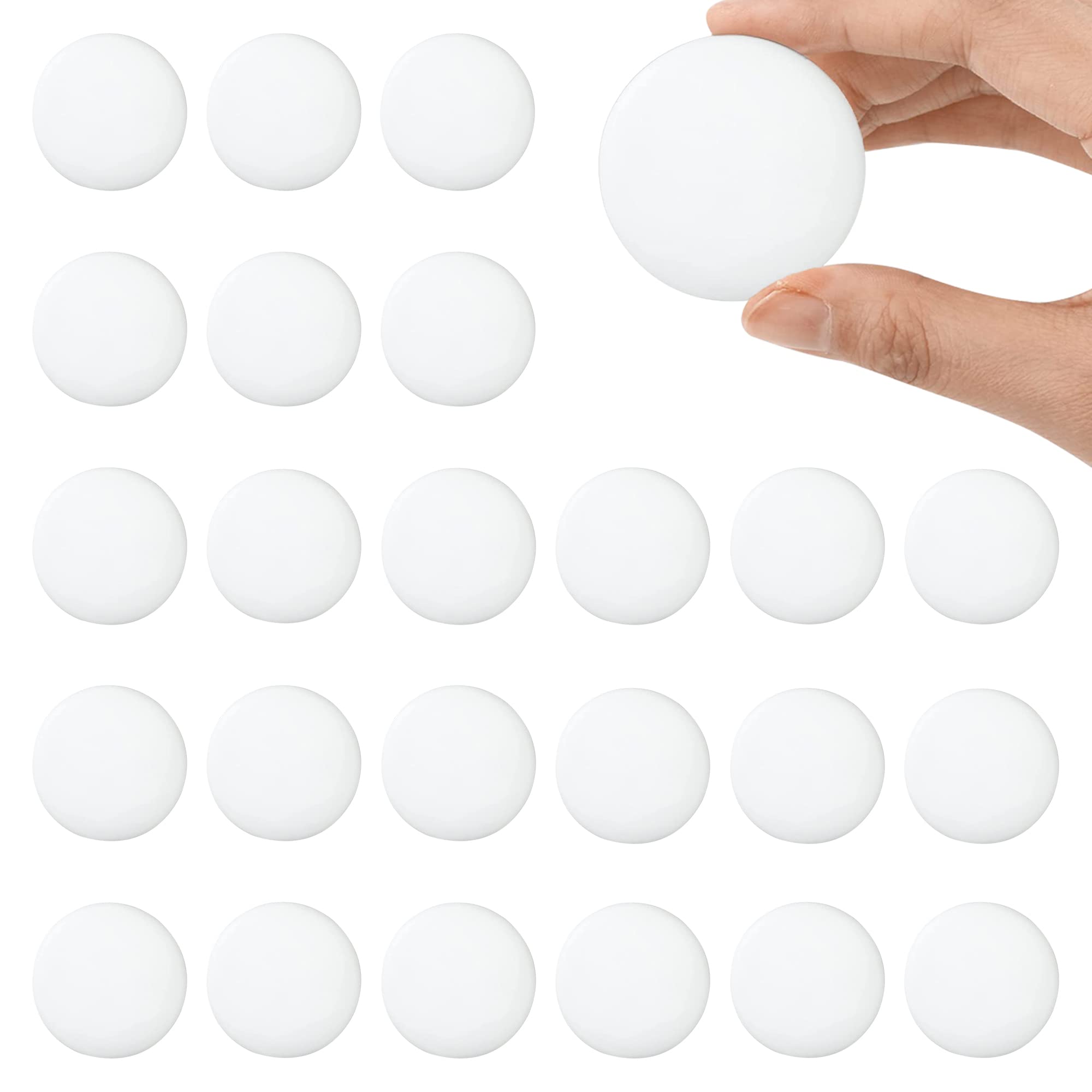 VENGABY 24PCS Door Stopper Wall Protector 1.57", Door Knob Wall Shield Self Adhesive, Rubber Wall Protectors from Door Knobs, Door Handle Bumper for Home Office, (White)