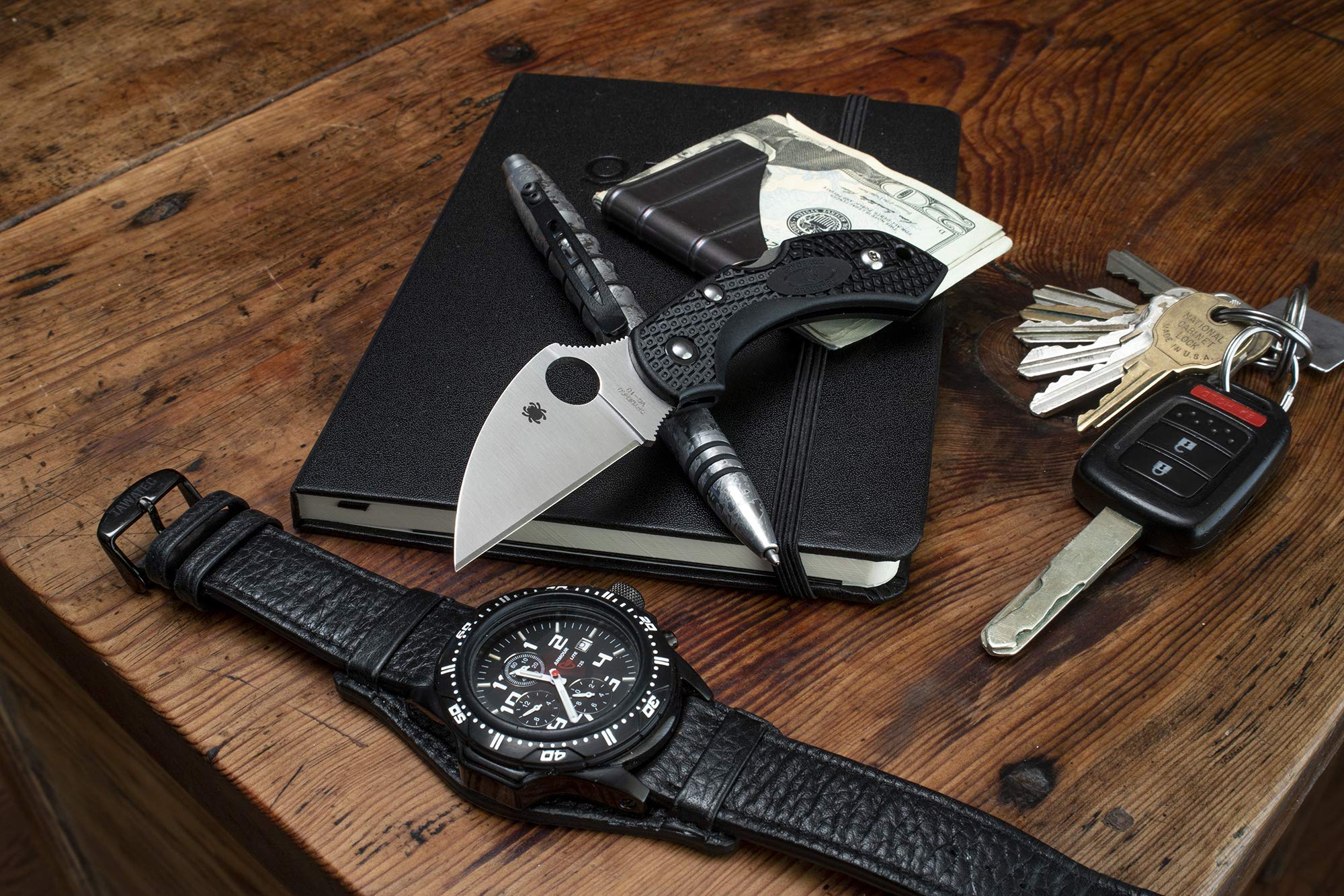 Spyderco Dragonfly 2 Lightweight Signature Knife with 2.28" VG-10 Wharncliffe Blade and High-Strength Black FRN Handle - PlainEdge - C28FPWCBK2