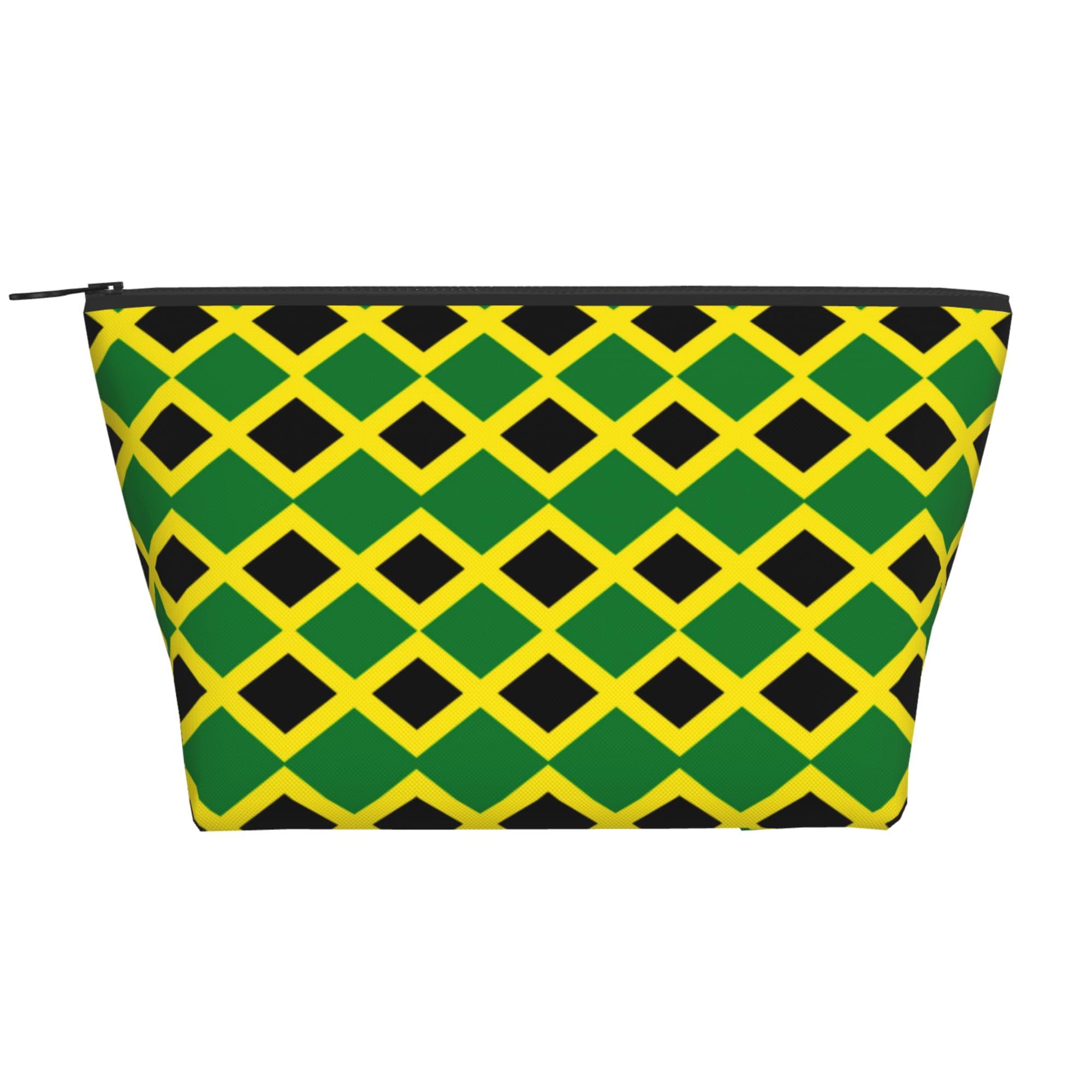 Small Makeup Organizer Bags Compatible with Jamaica Jamaican Flag, Waterproof Oxford Cloth Portable Pouch Lightweight for Women Office Outdoor Carrying