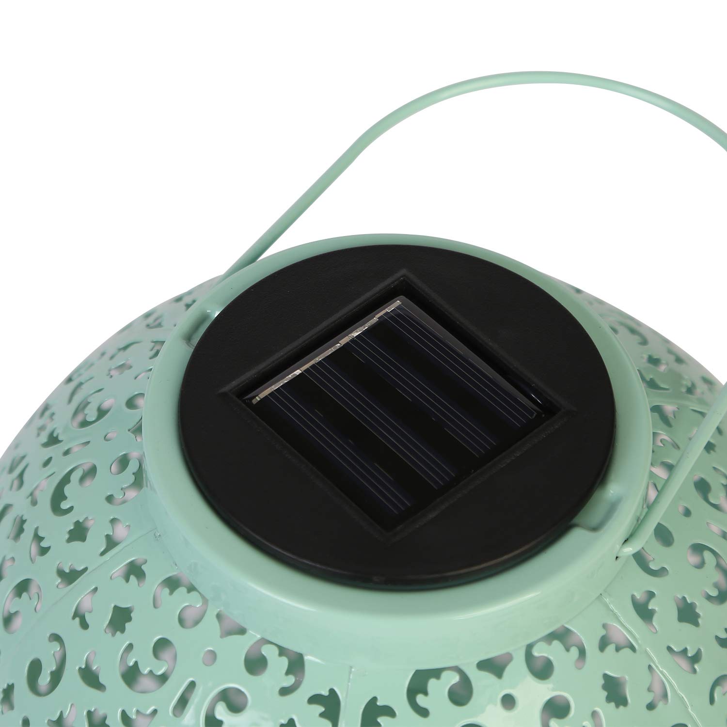 Solar Lantern Hanging Lantern Outdoor Retro Light Metal Table Lamp Decorative with Handle Waterproof Lantern