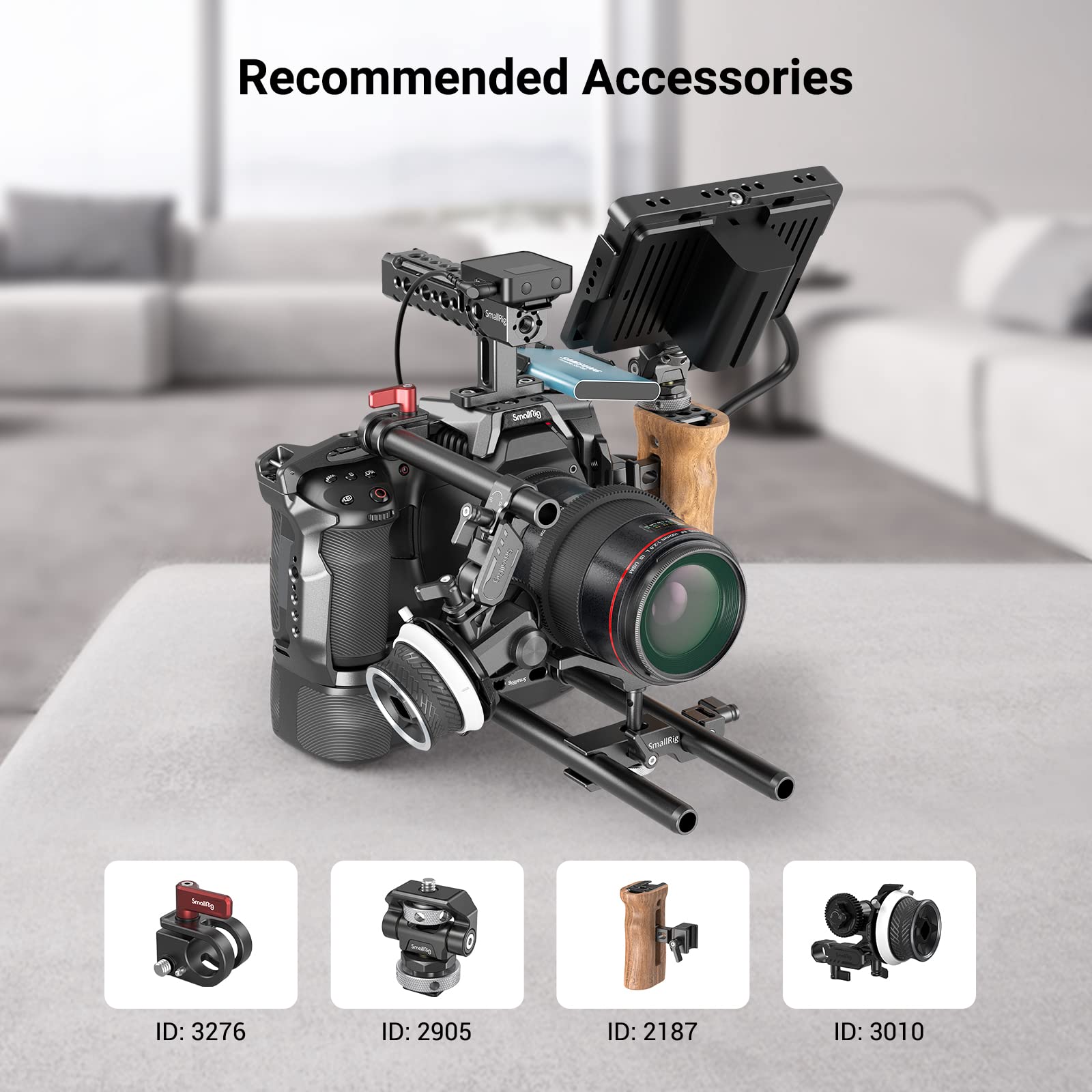 SmallRig Professional Cage Kit for BMPCC 6K Pro / 6K G2 and Battery Grip, with Camera Cage, Dual Rod Clamp, Top Handle, Cable Clamp for HDMI, SSD Mount for BMPCC 6K Pro / 6K G2-3583