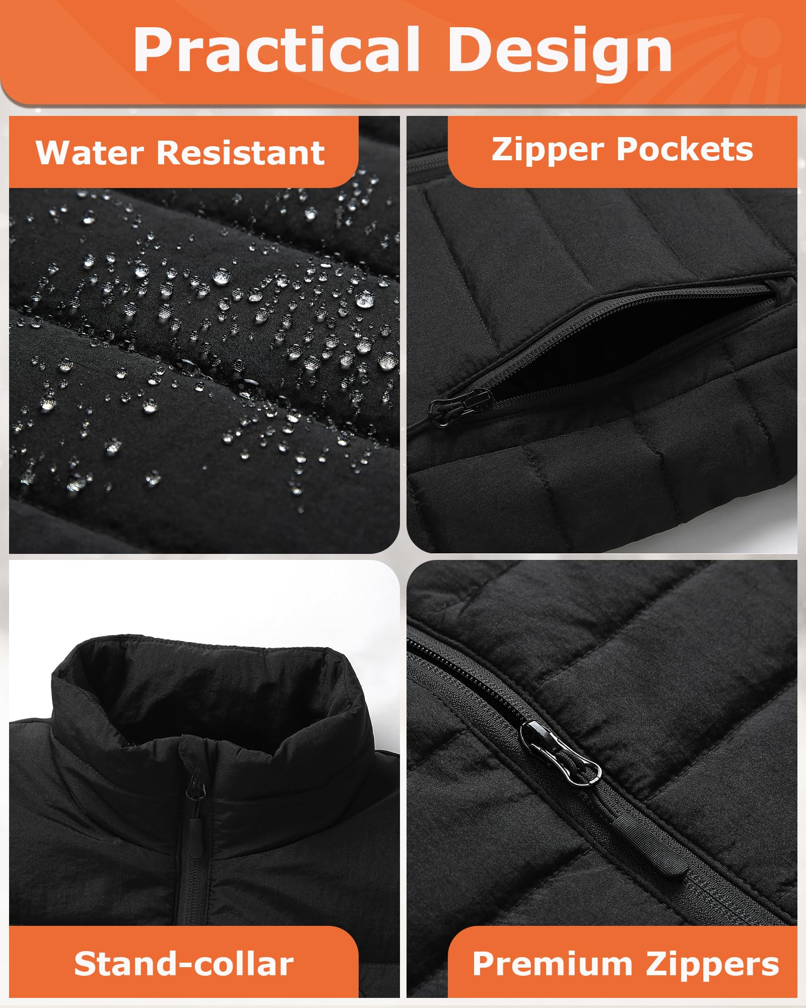 Venustas Women's Heated Vest with Battery Pack 7.4V, Lightweight Heated Coat for Women