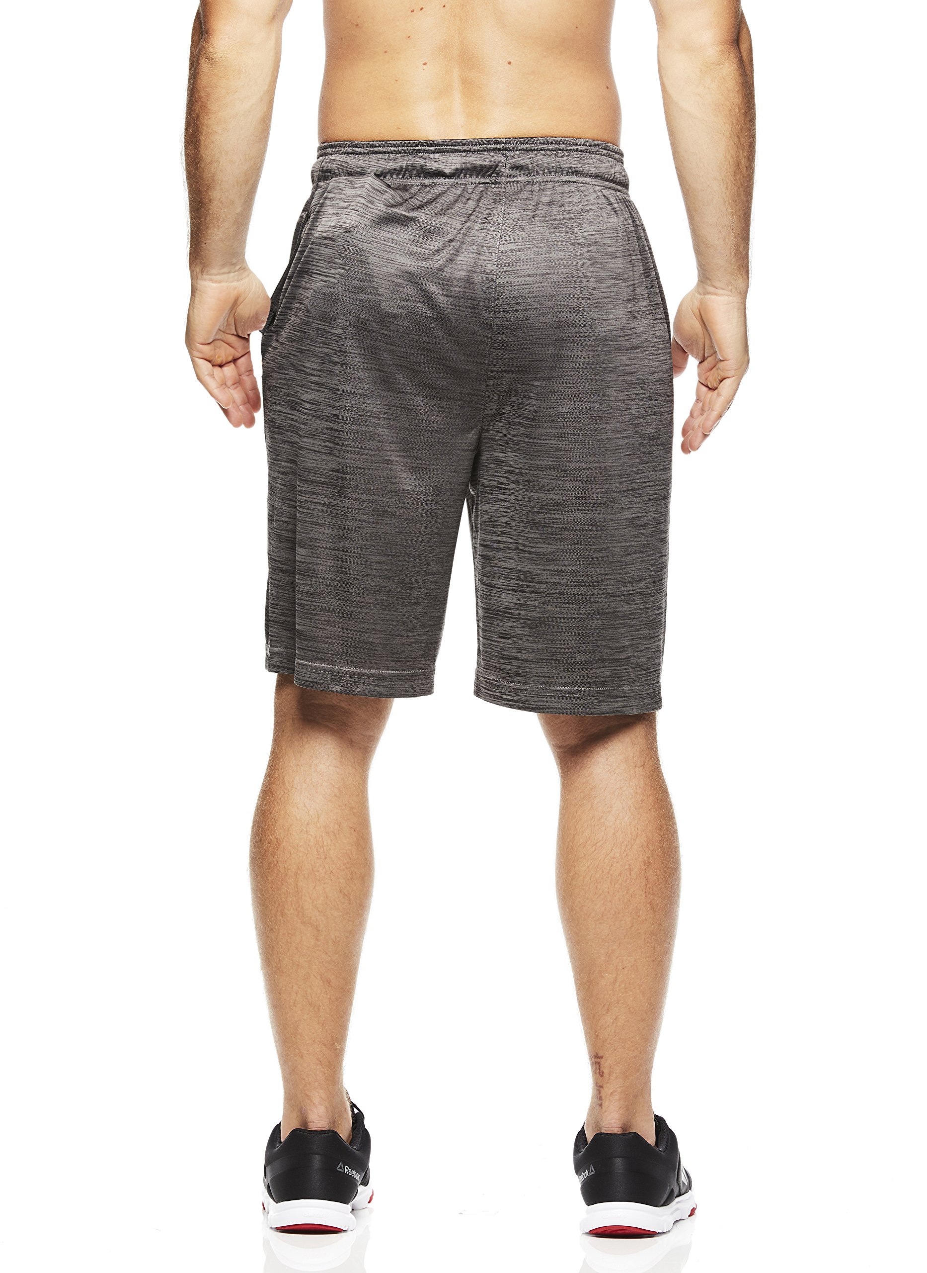 Reebok Men's Drawstring Shorts - Athletic Running & Workout Short w/Pockets - Cruz Short Charcoal Heather, Small