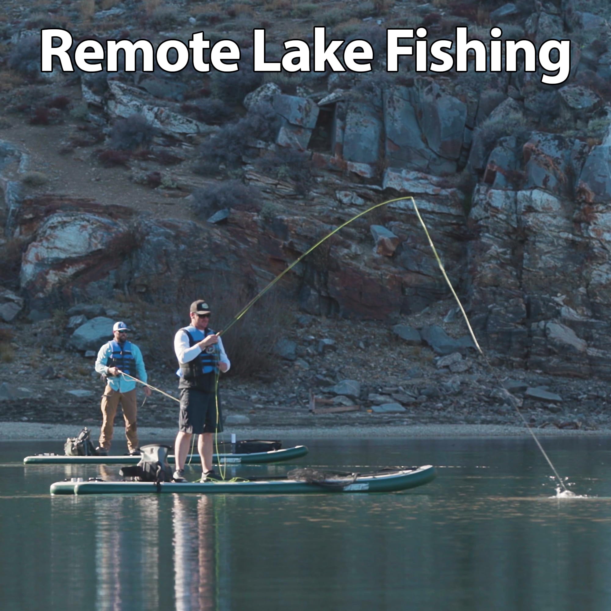 Sea Eagle FS126 12β6β Inflatable FishSUP Fishing Stand-Up Paddleboard w/Paddle(s), Storage Box, Pump, Removable Transom, Backpack/Optional Seat - Sit, Stand, Fish, Motor, or Troll (FS126 Start UP)