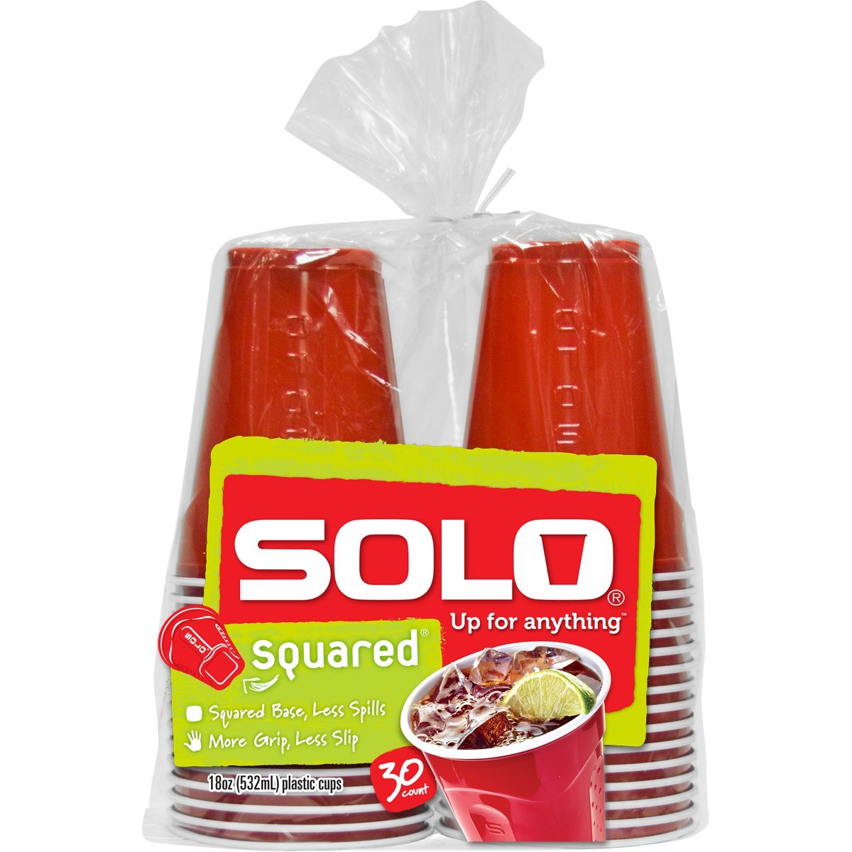 Solo Cup Company Red Party 18oz Plastic Cups, 6-packs of 30ct (180 total cups)