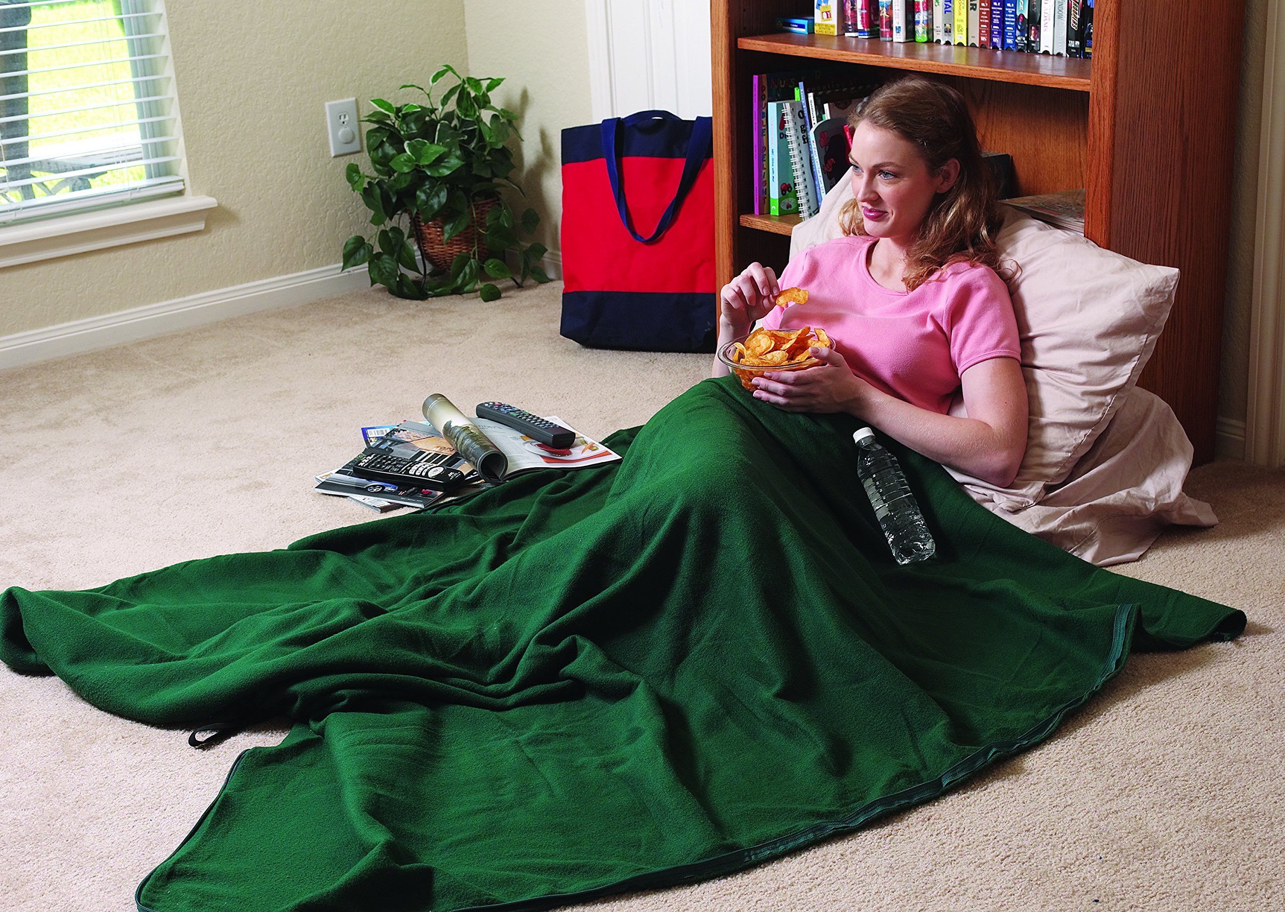 Texsport Fleece Sleeping Bag Liner, Navy Blue, One Size