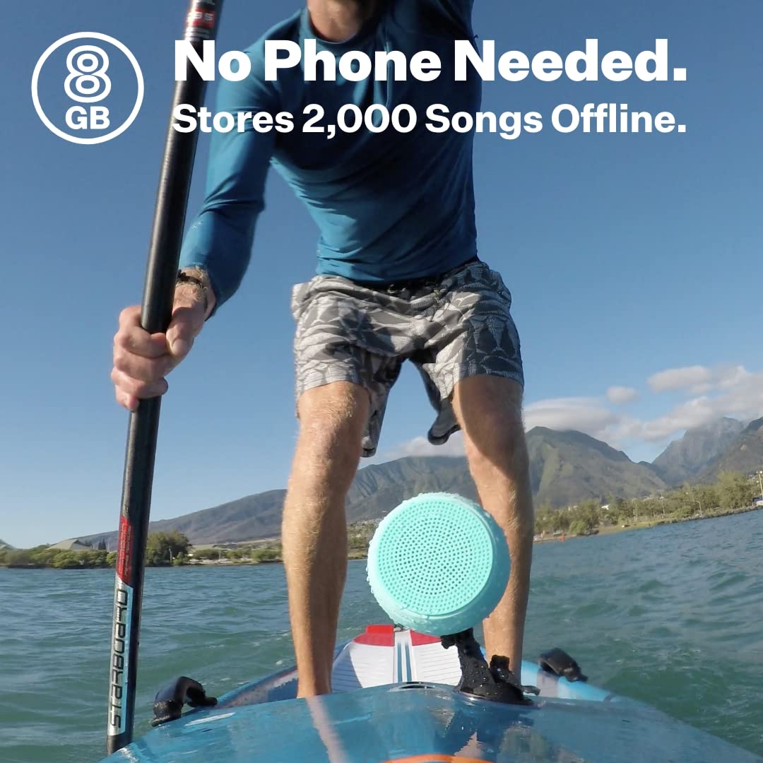 Speaqua – Bluetooth Speaker-Waterproof, Floatable, Portable Speaker Beach Accessory - Dual Portable Speakers Bluetooth Wireless Pairing - Removable Suction - Barnacle Vibe 3.0 (Manta Ray Black)