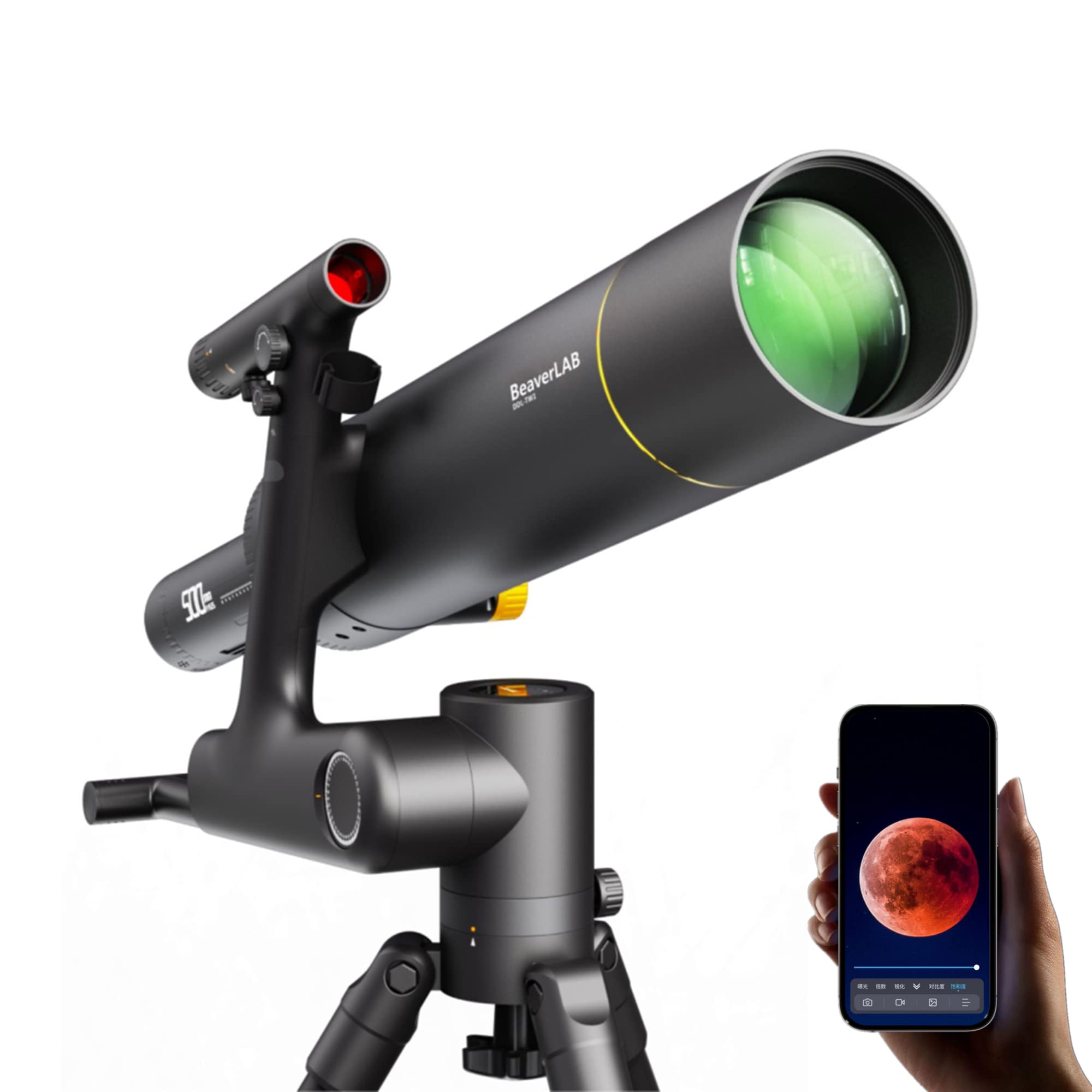 Smart Telescope BeaverLAB TW1,Refractor Professional Telescope -500mm (f/6.1) Focal Length.HD Video, WiFi Connection, Telescope Backpack,with Phone Adapter & Moon Filter, App iPhone/Android Compatible