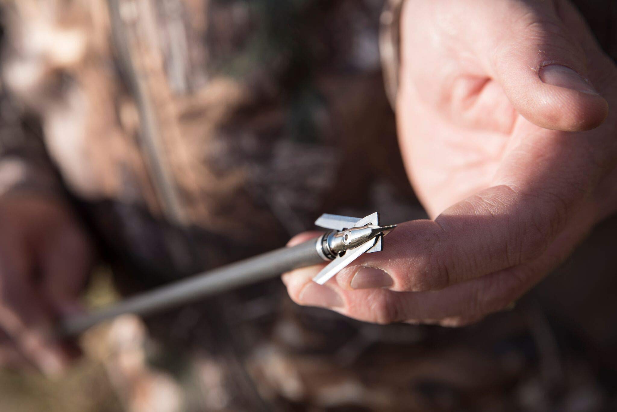 RAGE Hypodermic 2-Blade 100 Grain Broadhead with Exclusive Hybrid Tip, One Piece Stainless Steel Ferrule, Shock Collar Technology, .035” Stainless Steel Blades and a 2”+ Expandable Cut - 3 Pack