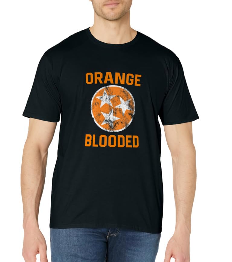 Tennessee Fan Orange Blooded Vol Sports Fan State Flag TN T-Shirt
