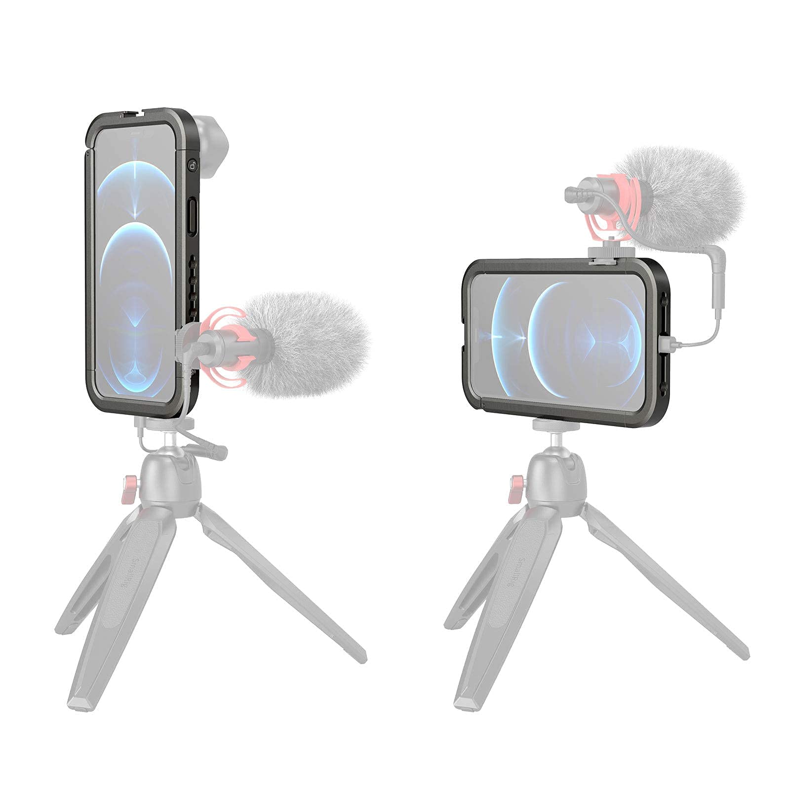 SmallRig Video Cage for iPhone 12 Pro Max, Smartphone Video Rig Mobile Cage, Cold Shoe Mount Lens Mount for iPhone 12 Pro Max Phone Photography, Film Making and Vlog-3077