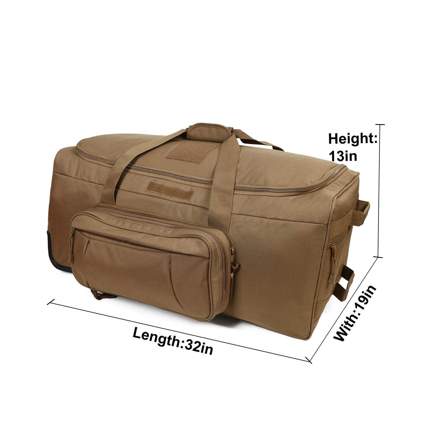 Rolling Loadout Luggage Bag with Wheels,Hockey Bag, Duffle Bag With Rollers,124L X-Large Heavy Duty Oversized Storage Bag,Tactical Wheeled Deployment Trolley Camping Bag