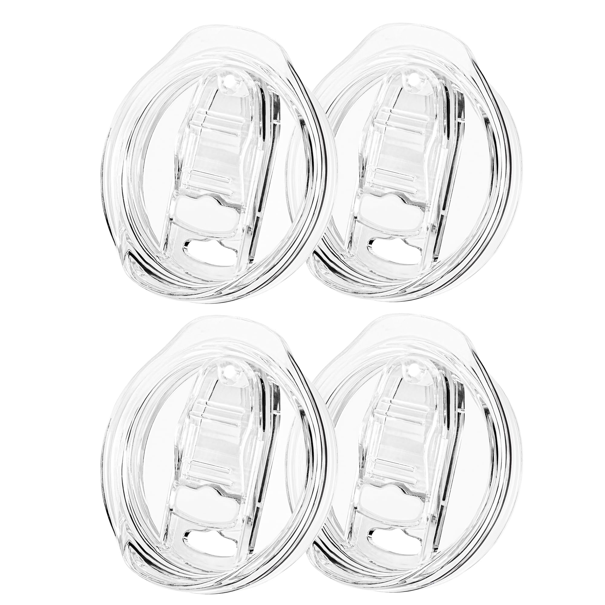 Prurex 4pack New 20oz Tumbler Replacement Lid, Tumbler Accessories,Spill Resistant Lids for YETI Rambler, Ozark Trail, BJPKPK and More,Straw Friendly,BPA-free