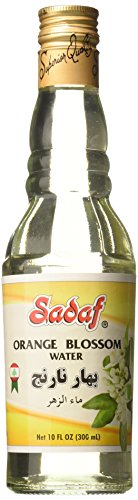 Sadaf Orange Blossom Water for Cooking - Food Grade Orange Blossom Water for Baking, Food Flavoring or Drinking - Ideal for Persian desserts, cakes or syrups - Product of Lebanon (10 fl Oz)