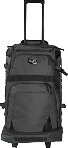 Rawlings | R1801 Wheeled Catcher's Backpack | Baseball & Softball | Black/Grey
