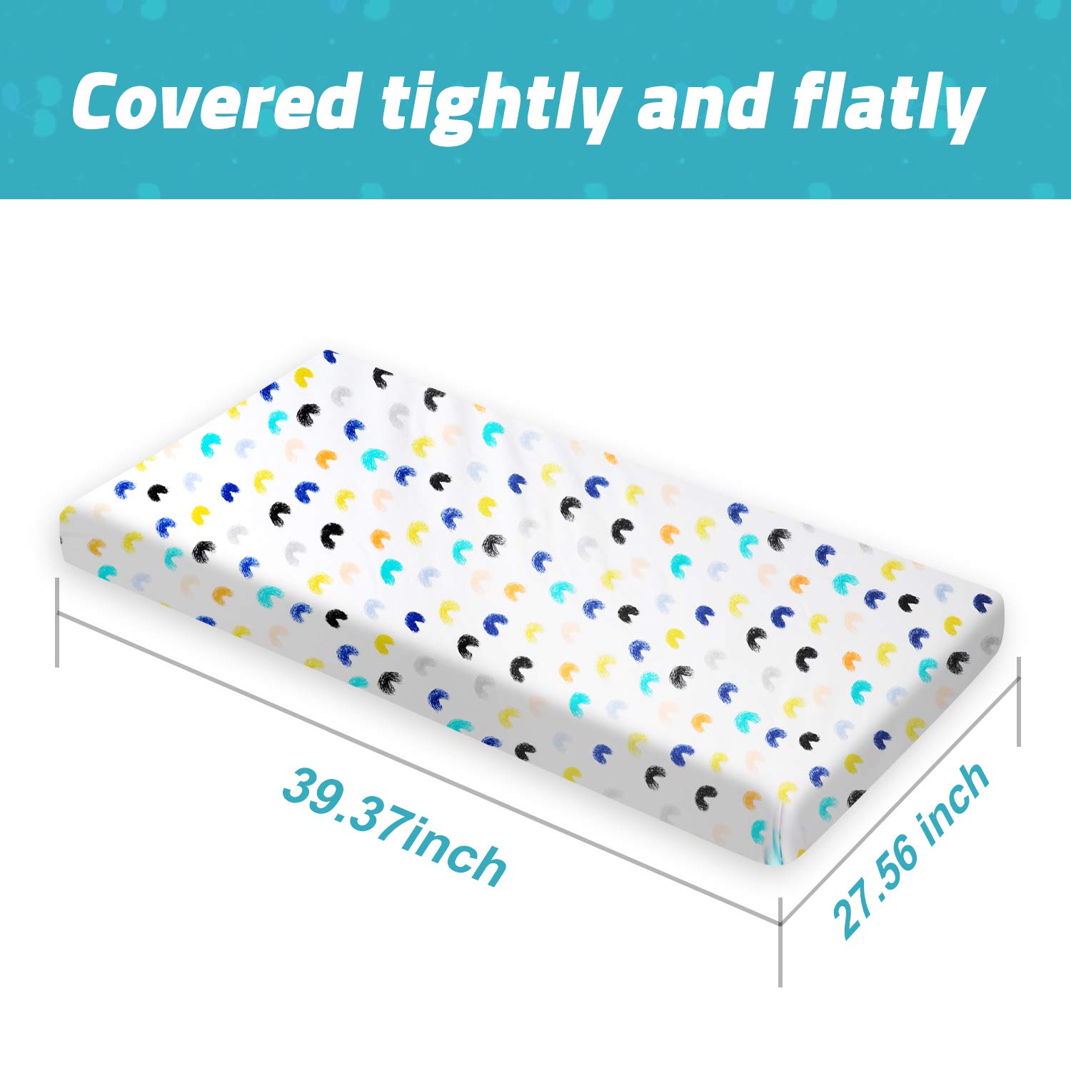 Waterproof Pack n Play Playard Sheets Mattress Sheet Stretchy Fitted Mini Crib Sheets Cover Pad, Soft Candlelight 40β x 27.6β