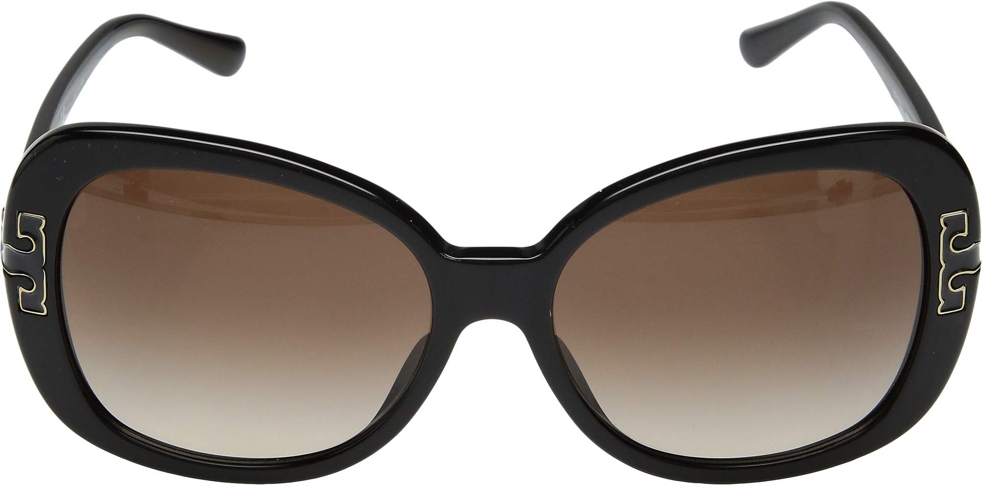 Tory Burch TY7133U Sunglasses 170913-57 - Women's, Black Frame, Brown Gradient TY7133U-170913-57