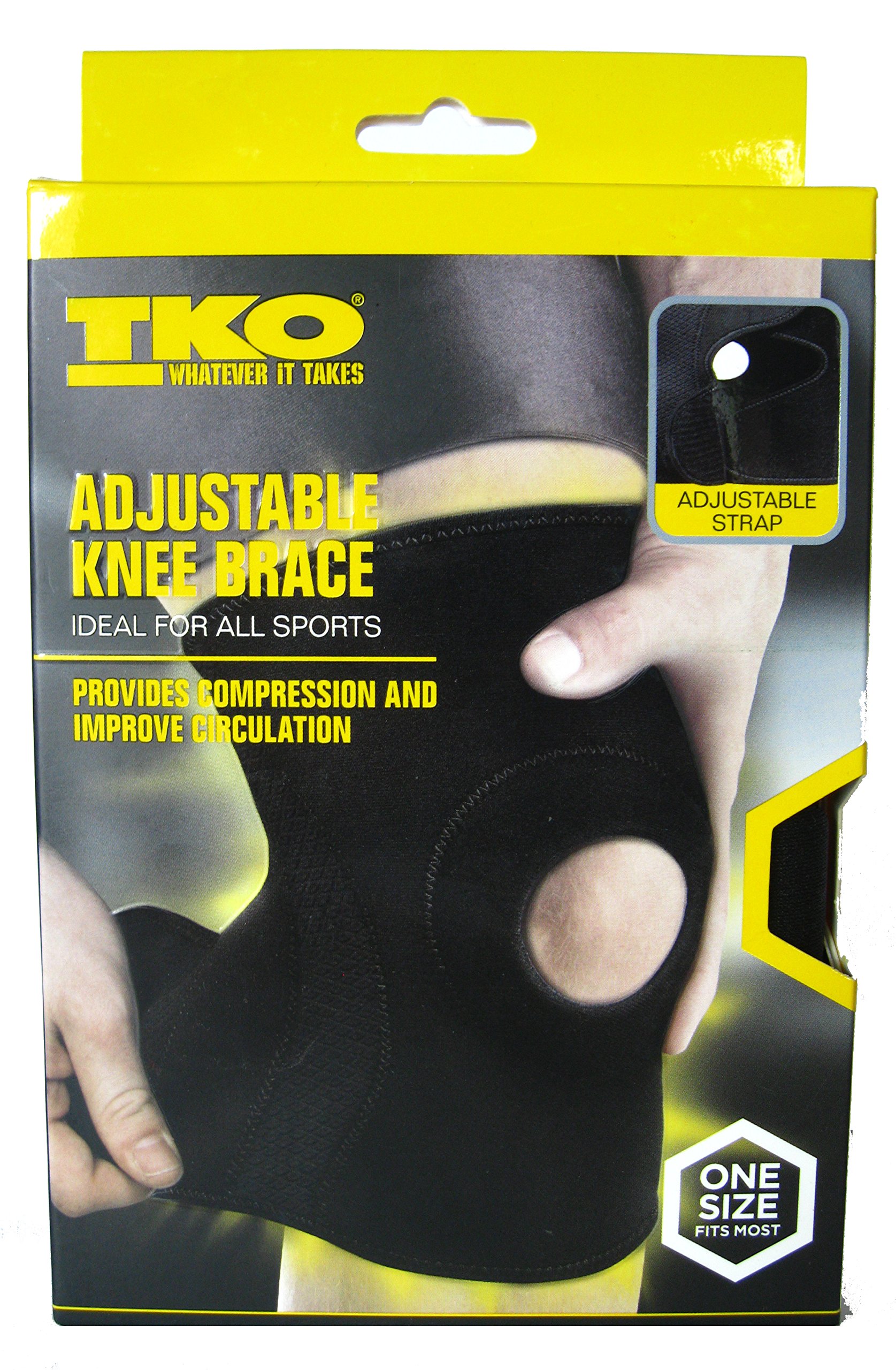TKO Adjustable Knee Brace For All Sports.One size Fits Most