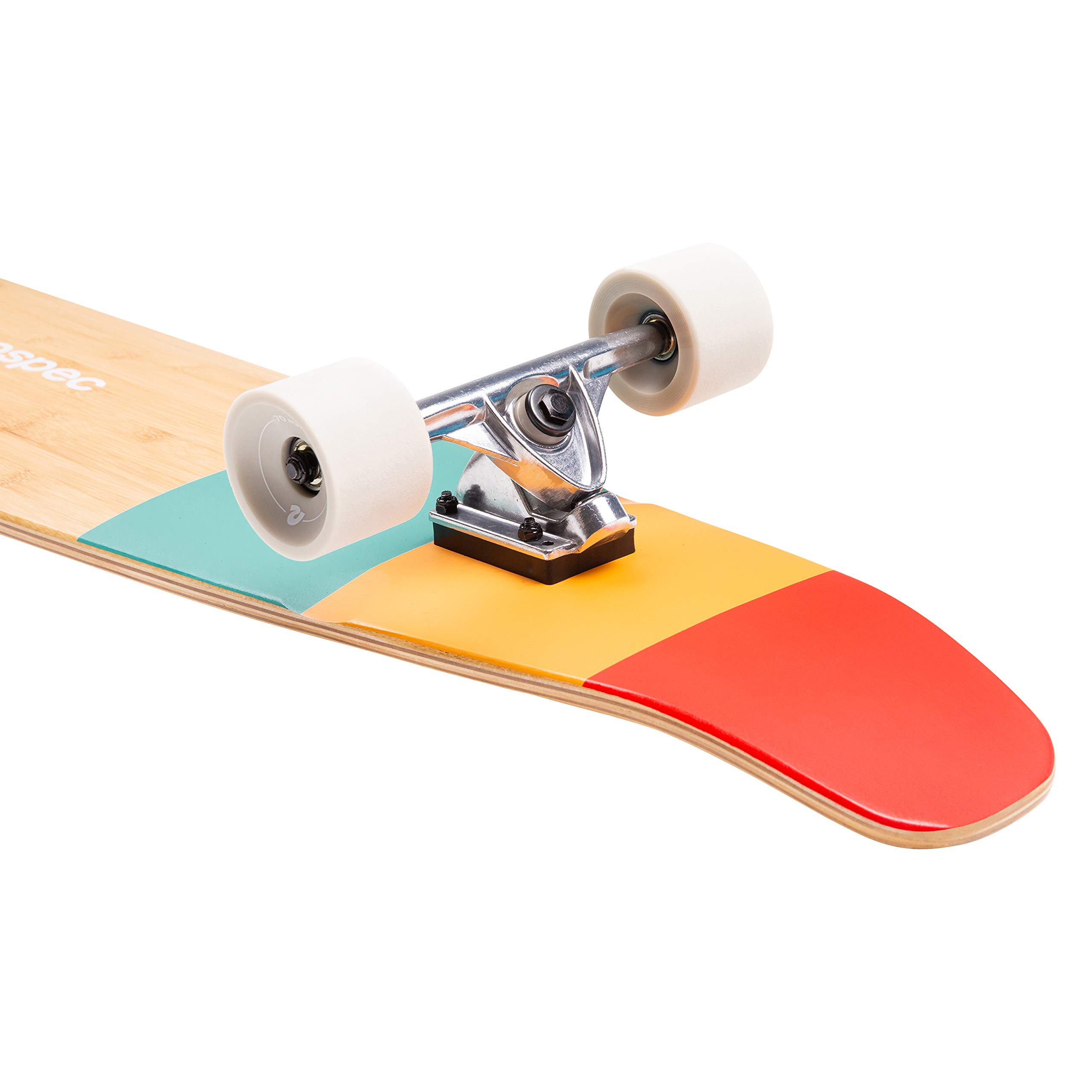 Retrospec Zed Bamboo Longboard Skateboard Complete Cruiser, Aqua Fishtail