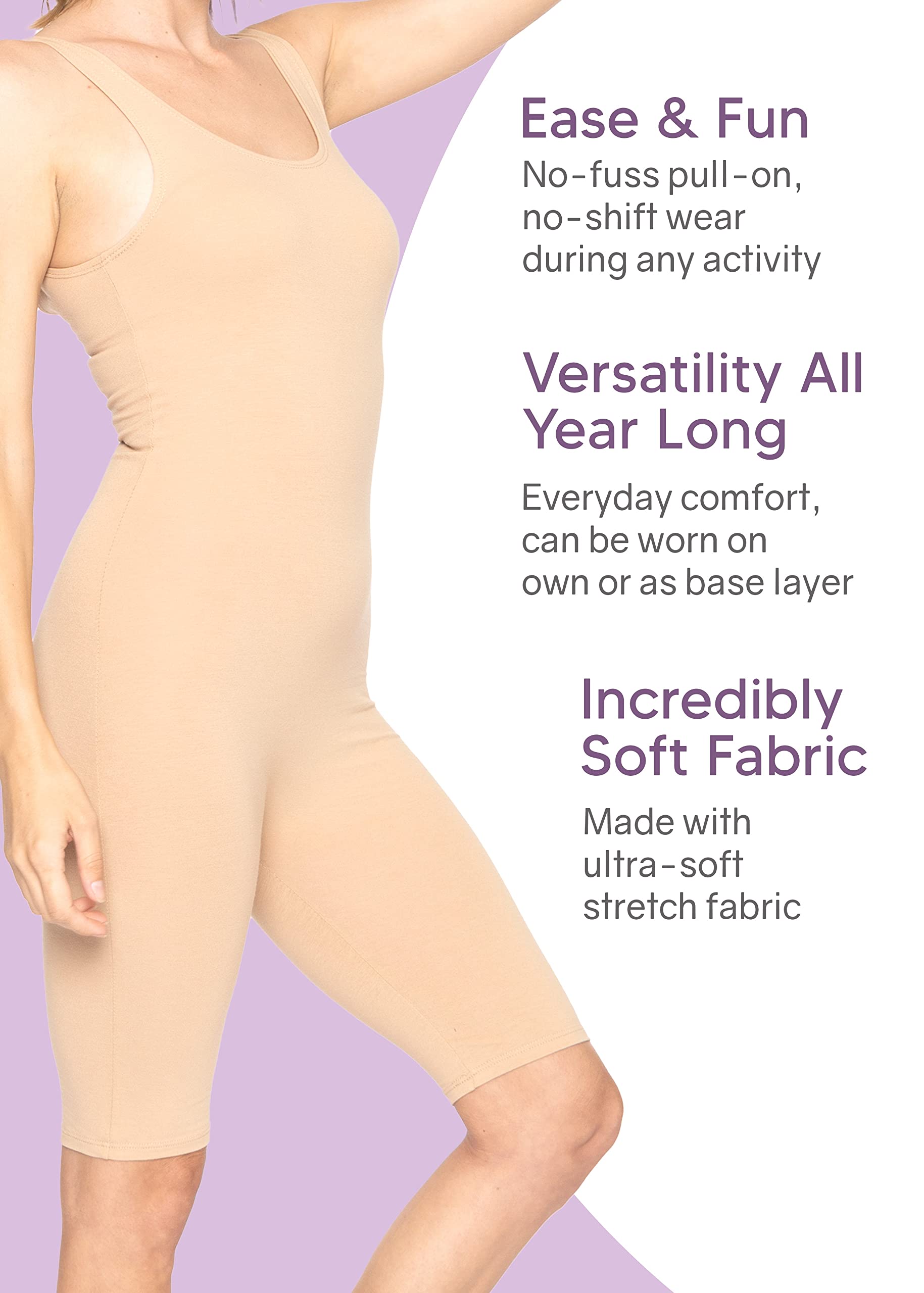 STRETCH IS COMFORT Women's Tank Unitard BIKETARD Black 2X