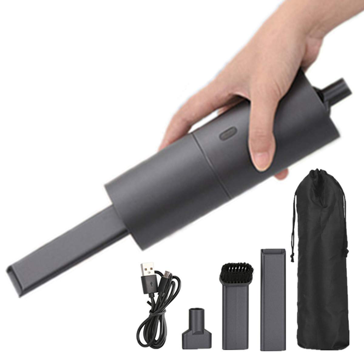 XLANJINGJ Handheld Mini Vacuum Cleaner,Small Hand Held Vacuum Cordless USB Rechargeable,Dust Buster and Blower 2 in 1, Easy to Clean Car, Desktop,Keyboard,Computer, Kitchen( Dark Gray)