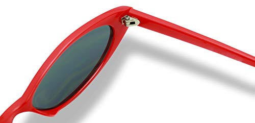 ShadyVEU Slim Small Cateye 90's Hype Fashion Mod Narrow Oval Pointy Clout Thin Sunglasses (Black Frame w/Black Lens)