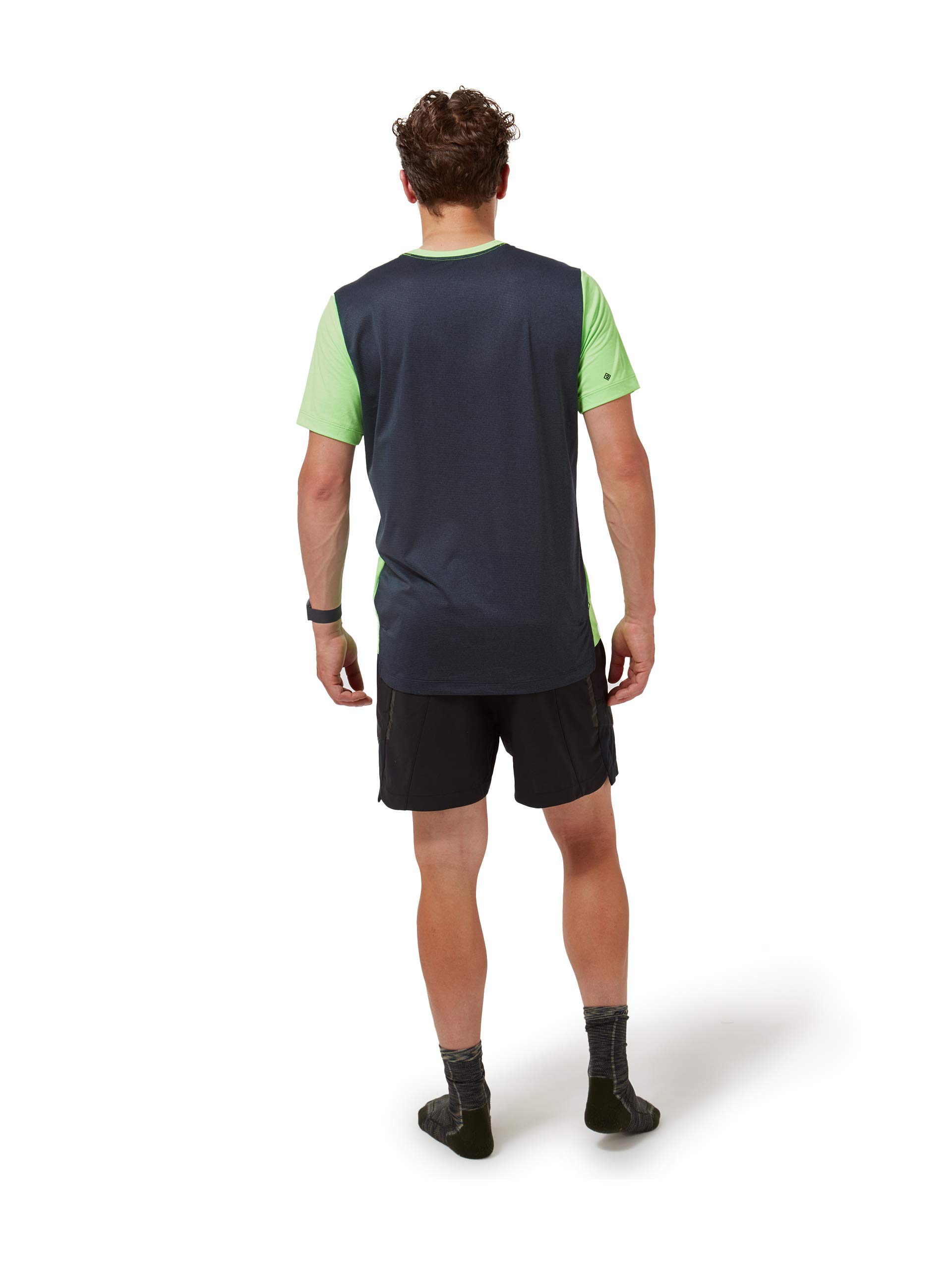 Ronhill Mens Life S/Tee, FlGreenMarl/CharcMarl, Medium
