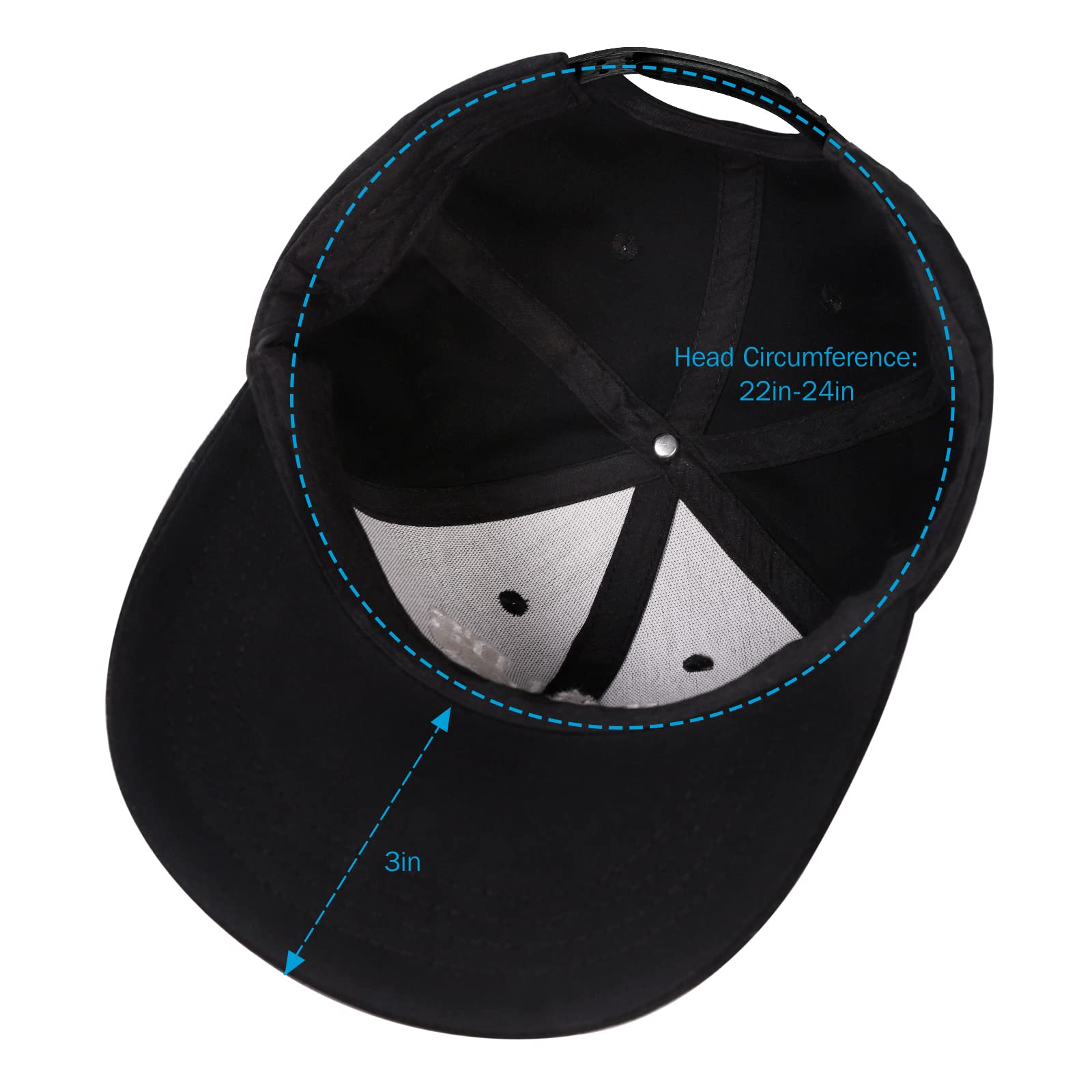 YOULEY Snapback Hats for Men Adjustable Flat Visor Trucker Hats for Father with Embroidery Light Gray