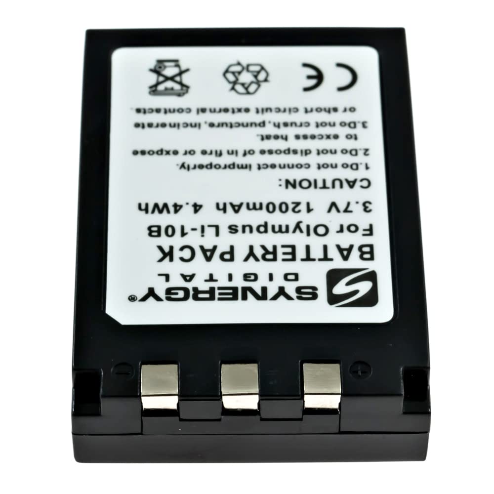 SDLI10B Lithium-Ion Battery - Ultra High Capacity (3.7V 1090 mAh) - Replacement for Olympus LI-10B and LI-12B Batteries for Olympus C-50, C-5000, FE-200, IR-500, Stylus 1000, 300, 400, 410, 500, 600