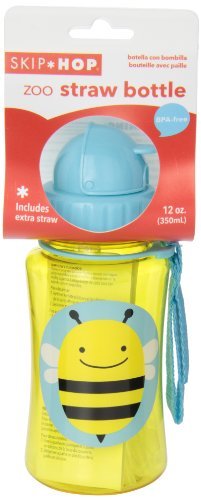 Skip Hop Zoo Straw Bottle, Bee, 12 Ounce Color: bee Child, New Born