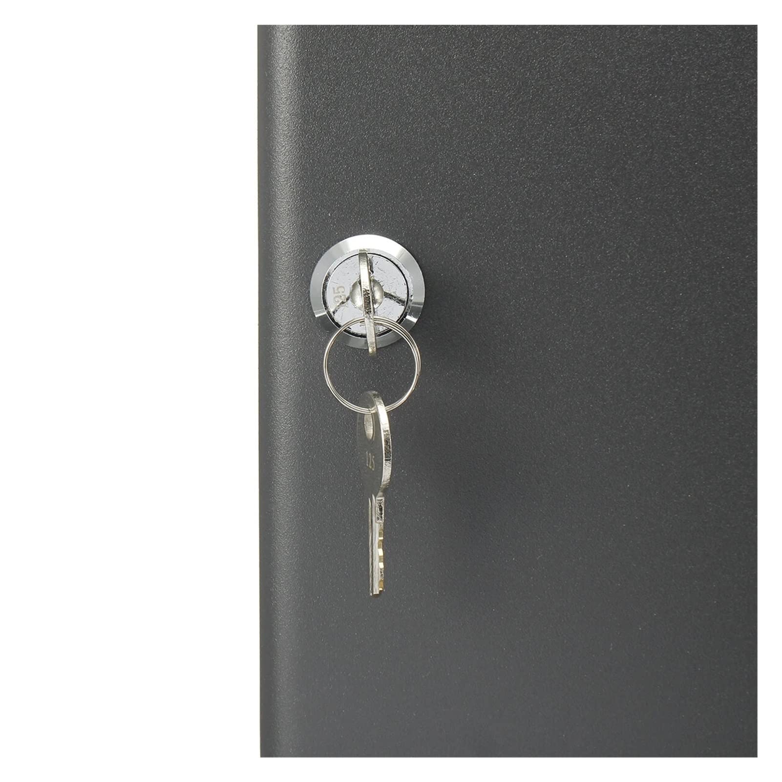 Tool Box Organizer 36Pcs Key Cabinet Storage Tool Box Lockable Security Metal Iron Hook Box Wall Mounted Case - White