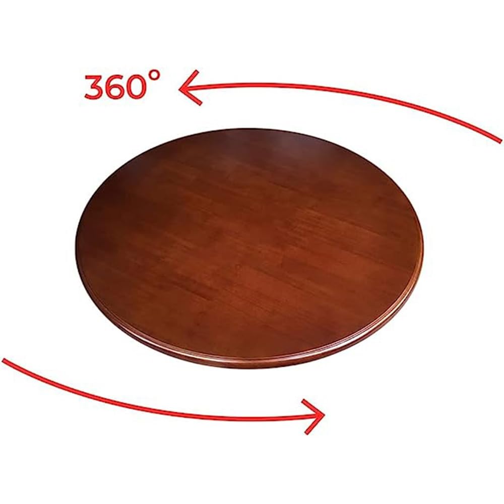 VERDDE 20in Dining Table Serving Tray 30in Lazy Susan Turntable 40in Dining Table Turntable 50in Rustic Turntable For Share All Food Table Dish Revolving (Color : Rustic, Size : 70 cm (27 in))
