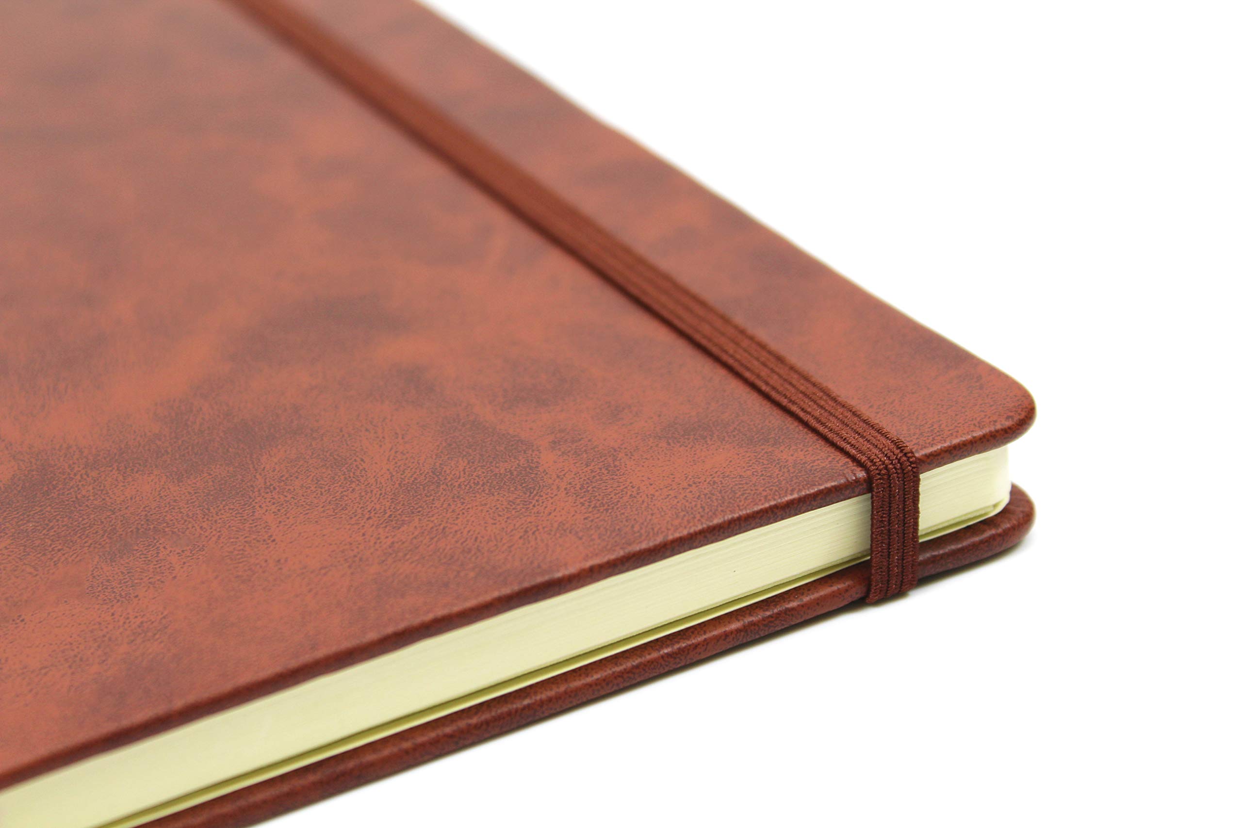 Silvine Executive Soft Feel Notebook Ruled with Marker Ribbon 160pp 90gsm A4 Tan Ref 198TN