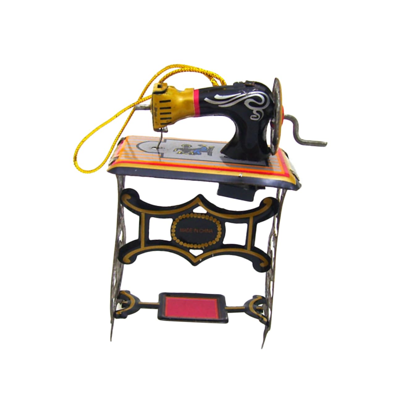 SAFIGLE 1pc Mini Sewing Machine Miniatures Water Table Xmas Hanging Decoration Sewing Machine Charm Tin Christmas Ornament Sewing Machine Hanging Pendant Hanging Ornament Model